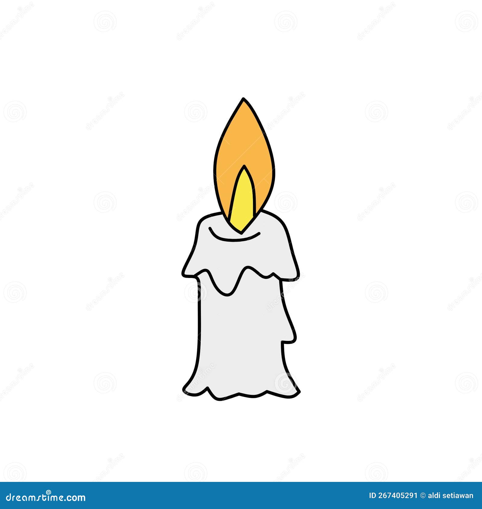 White Candle Vector Illustration Image Stock Illustration ...