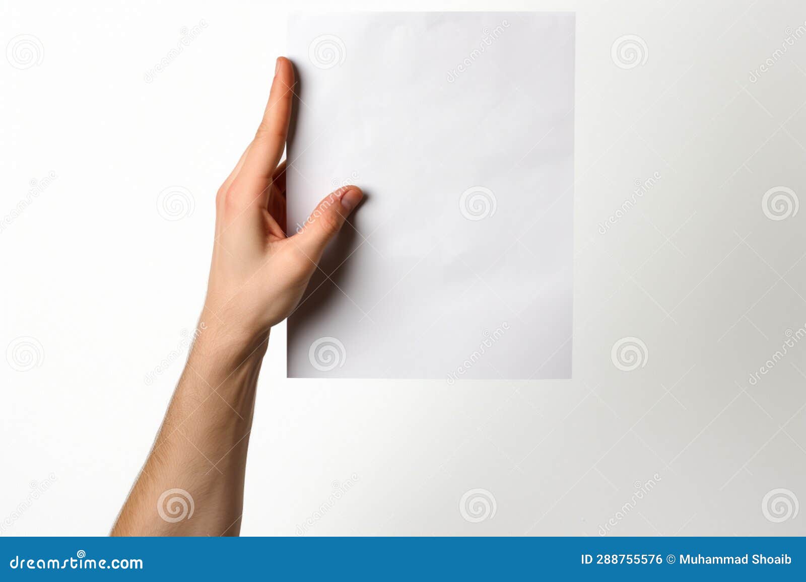 White Canvas Hands Grasp Blank Paper, Highlighting Creative ...