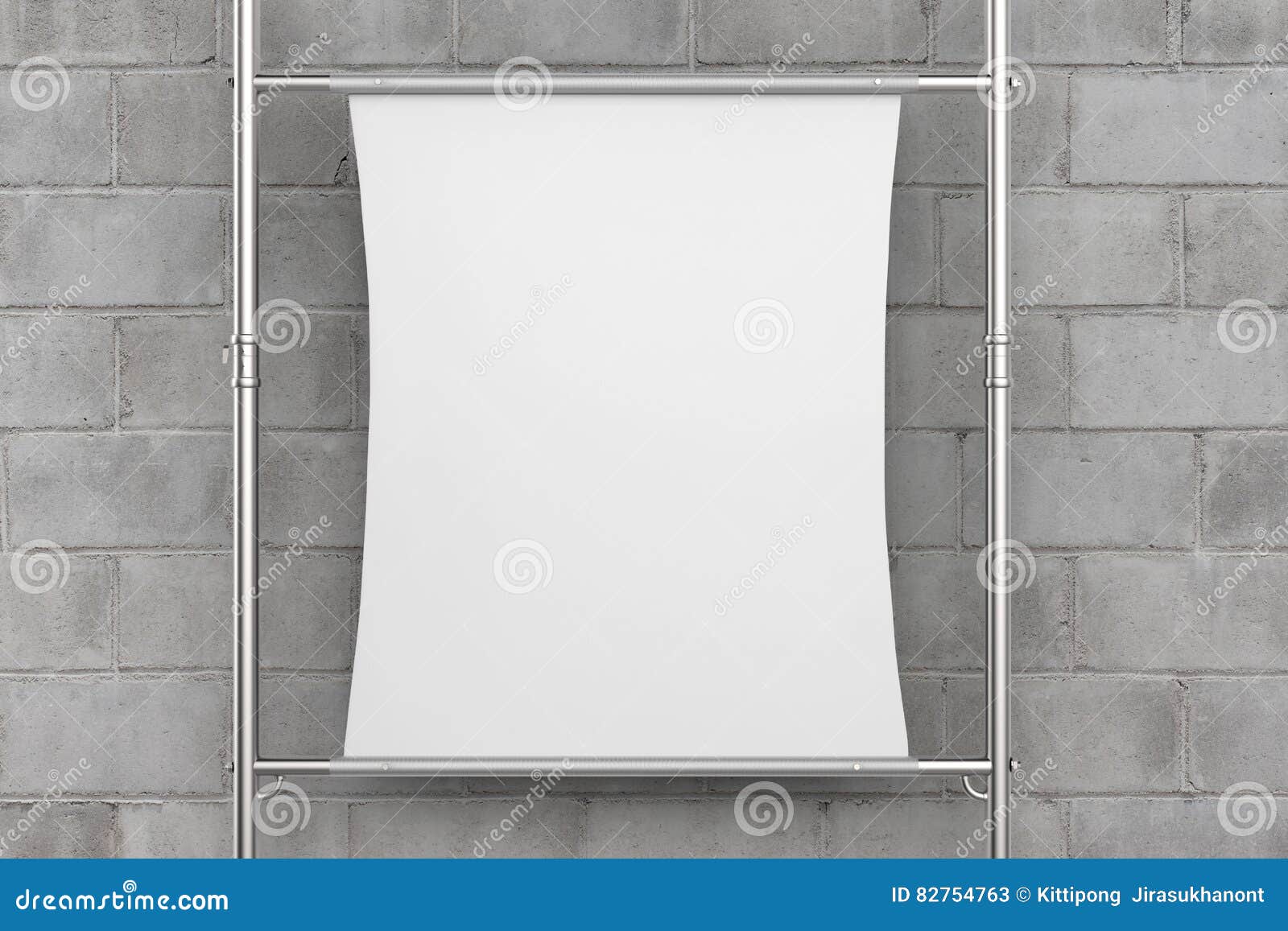 White Canvas Stretch on Metal Pipe Stock Illustration - Illustration of ...