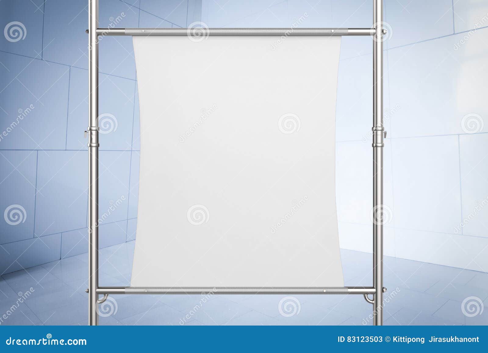 White Canvas Stretch on Metal Pipe Stock Illustration - Illustration of ...
