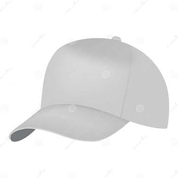 White Cap Side View Mockup, Realistic Style Stock Vector - Illustration ...