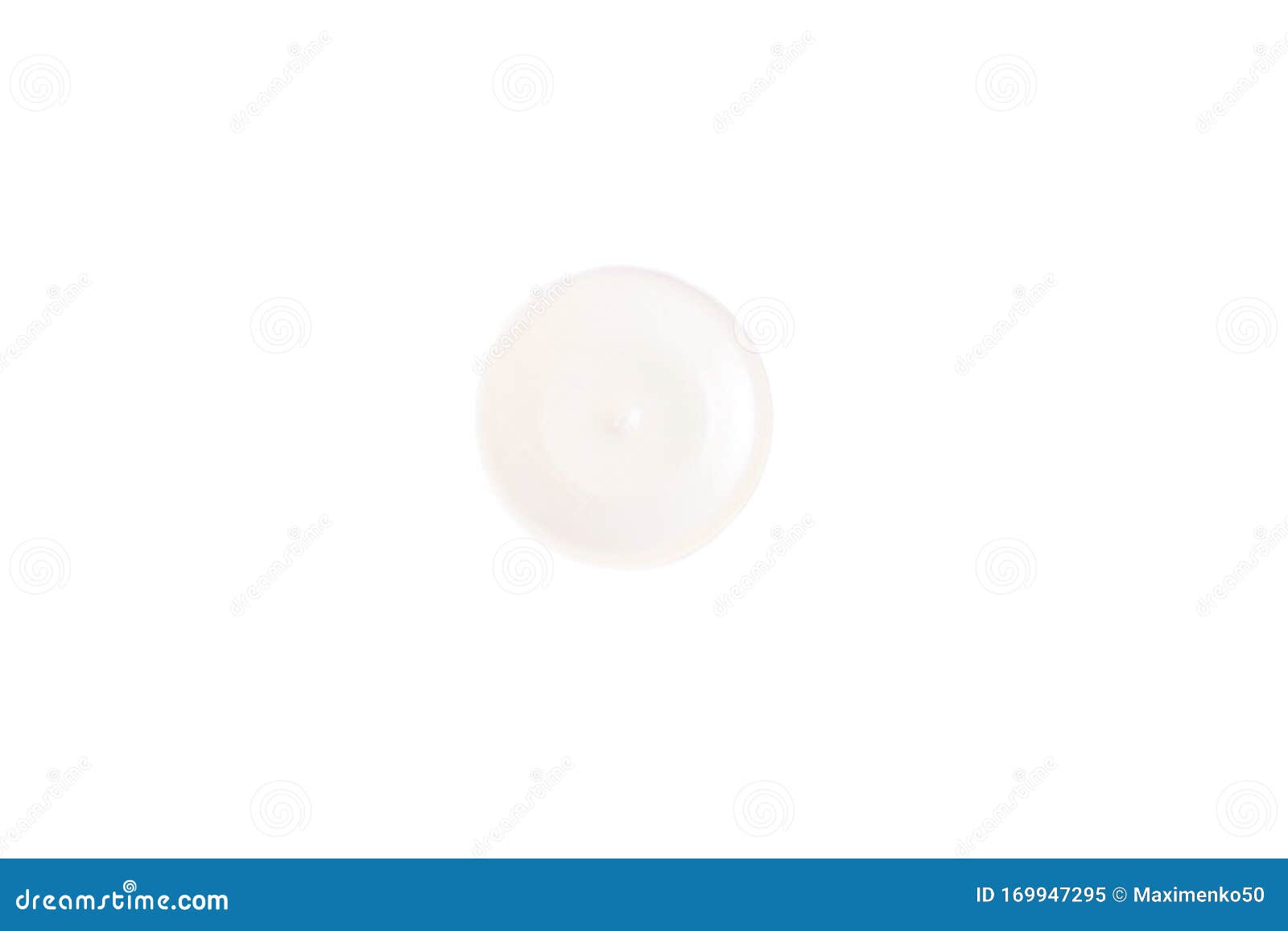 White Cap from Tube with Cream or Toothpaste, Top View Stock Image ...