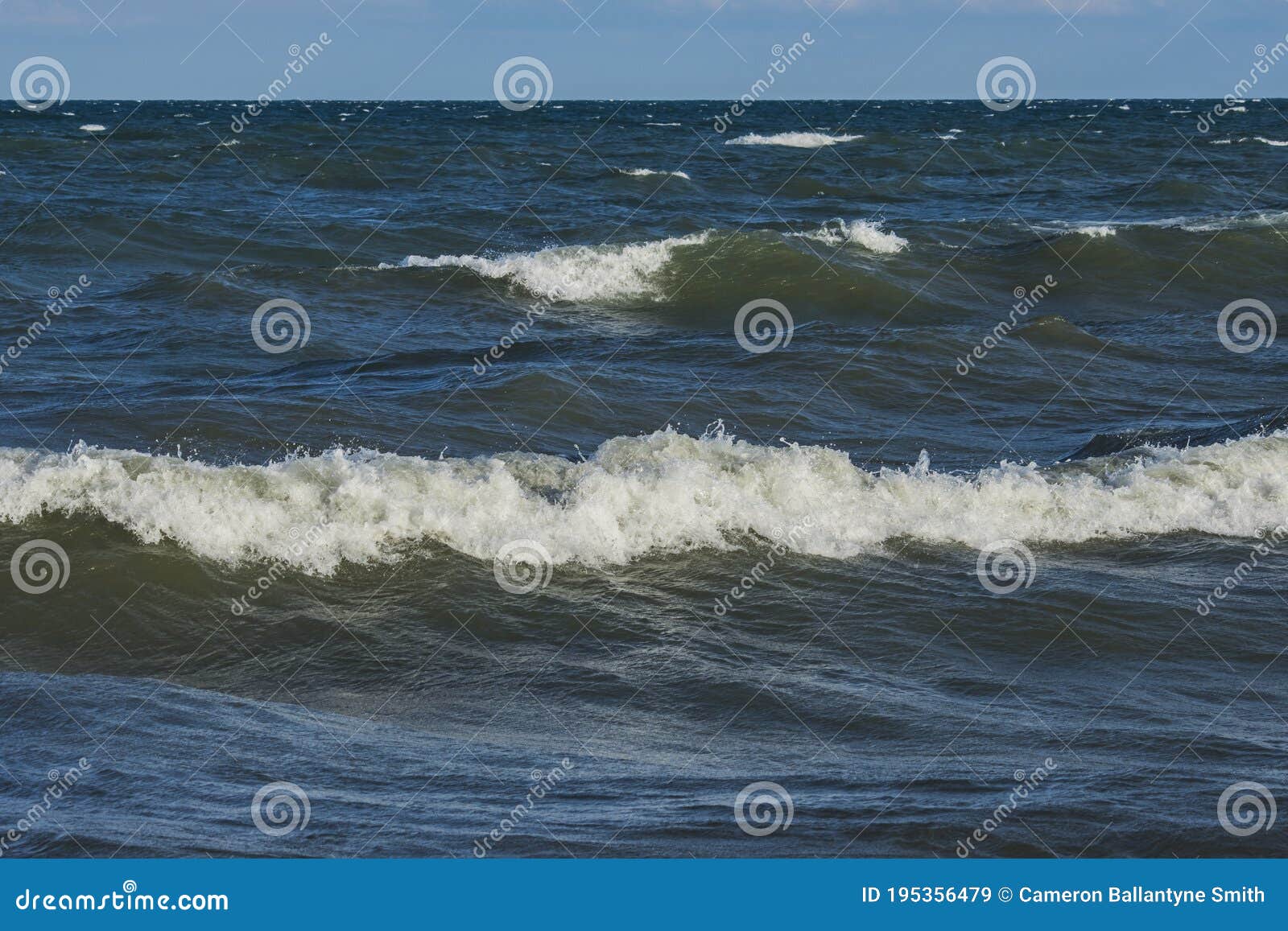 Waves during wind storm stock image. Image of michigan - 195356479