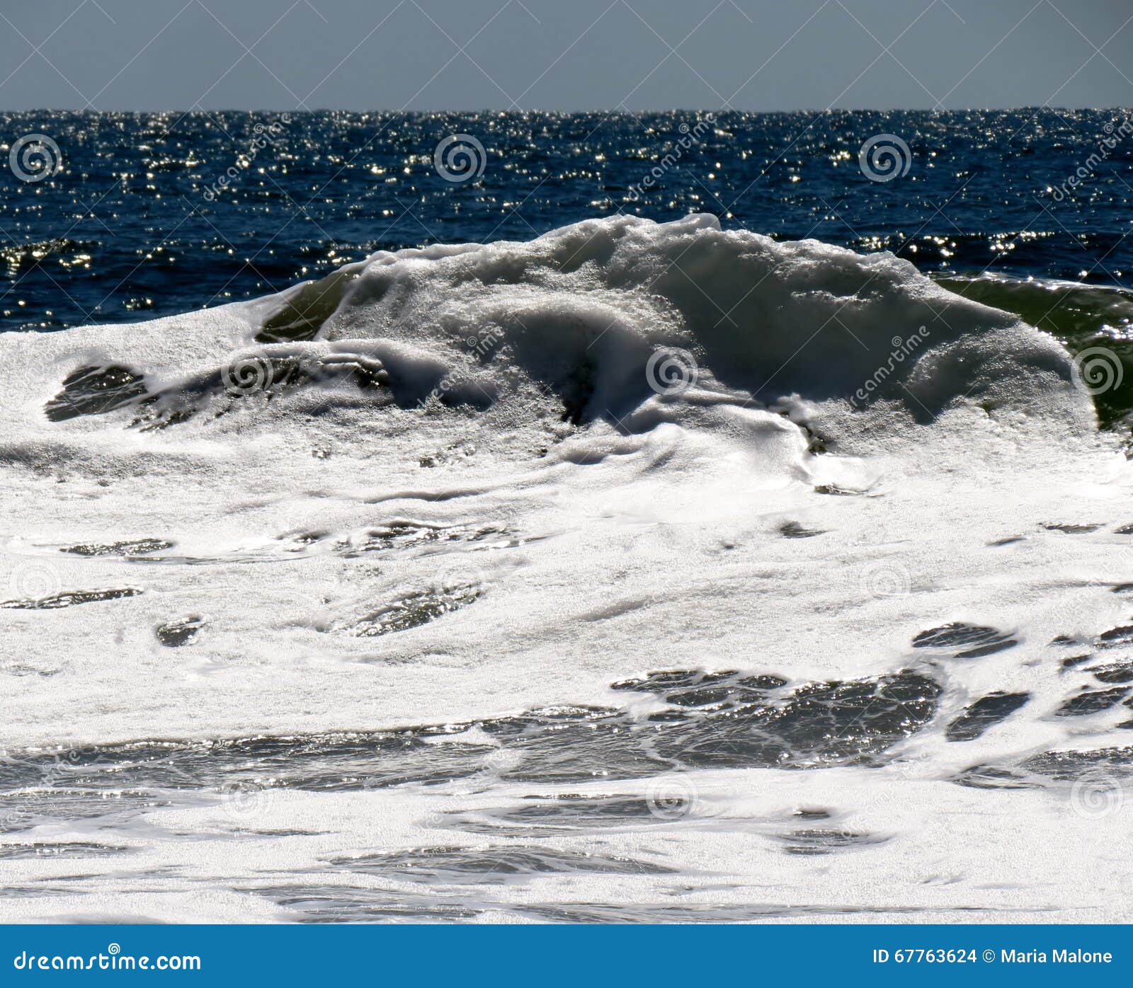 White Capped Wave in the Ocean Stock Photo - Image of whitecap, capped ...