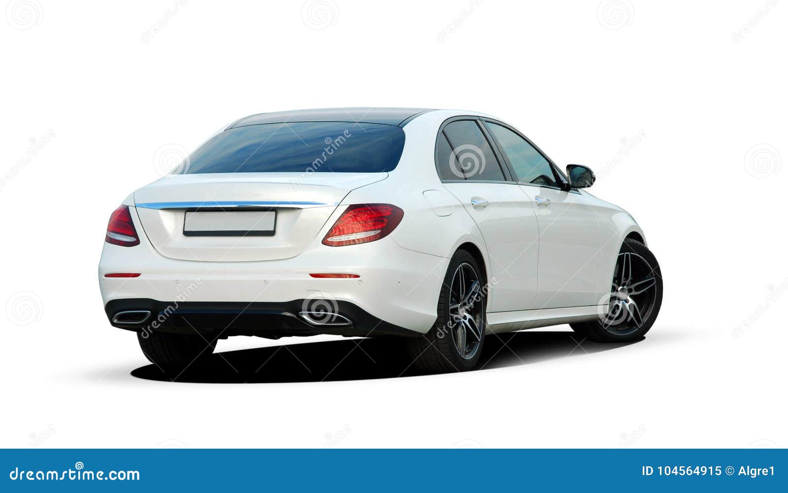 White car back view stock image. Image of diesel, economy - 104564915