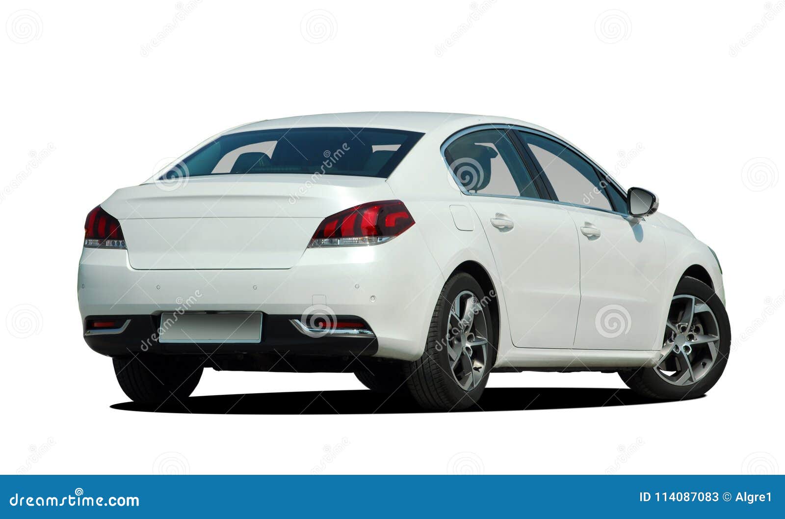 Car Back White Background