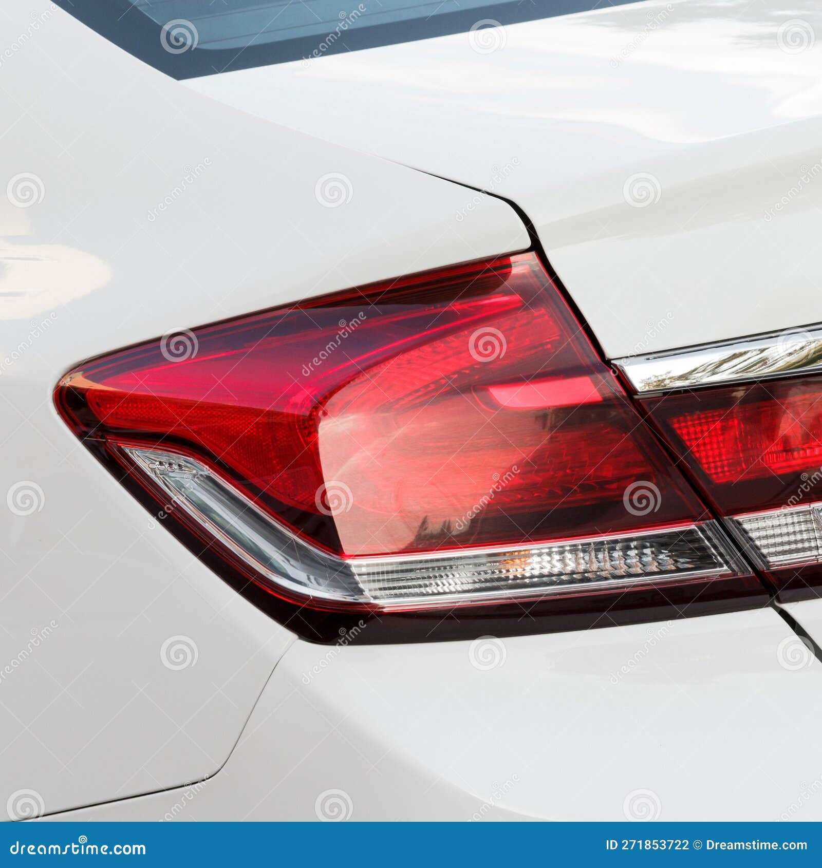 White Car Close-up Detail of Headlight Stock Photo - Image of japanese ...