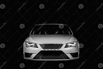 White car front view stock photo. Image of power, beauty - 117875682