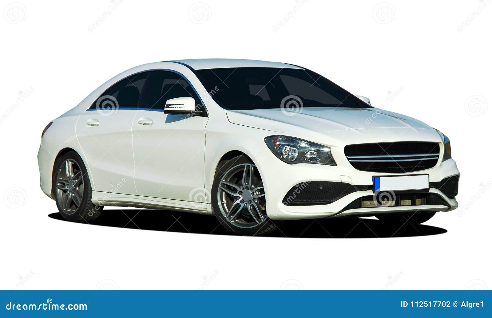 White car front view stock photo. Image of isolated - 112517702