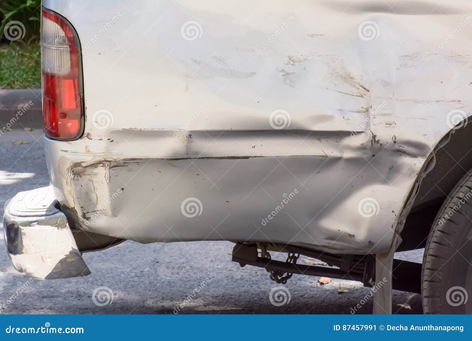 White car hit back stock image. Image of road, insurance - 87457991