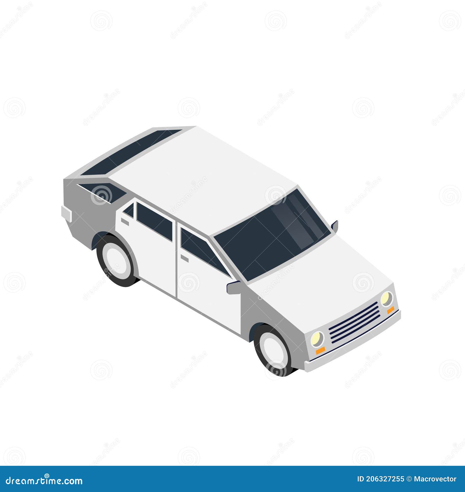 White Car Icon stock vector. Illustration of elements - 206327255