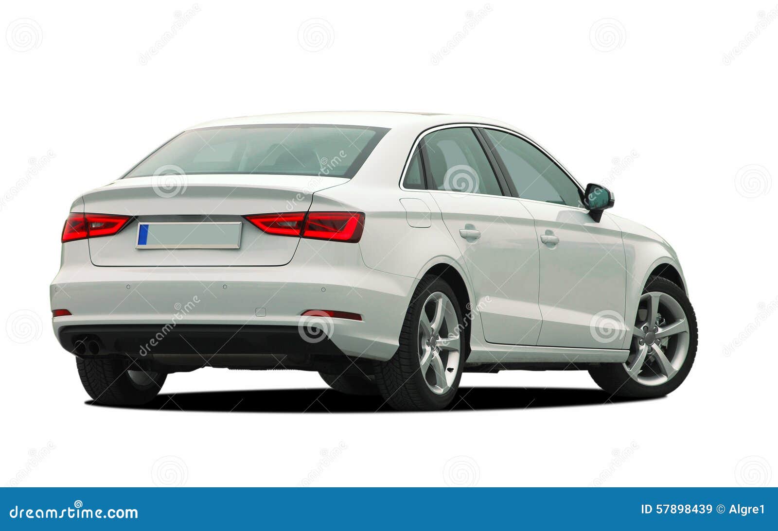 White car rear view stock image. Image of business, highlights - 57898439