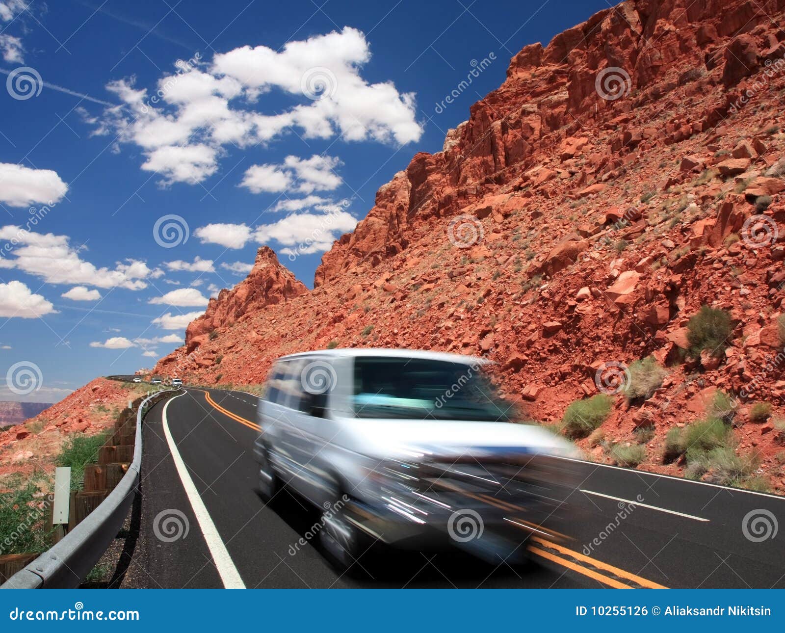 White car on the road stock photo. Image of transport - 10255126