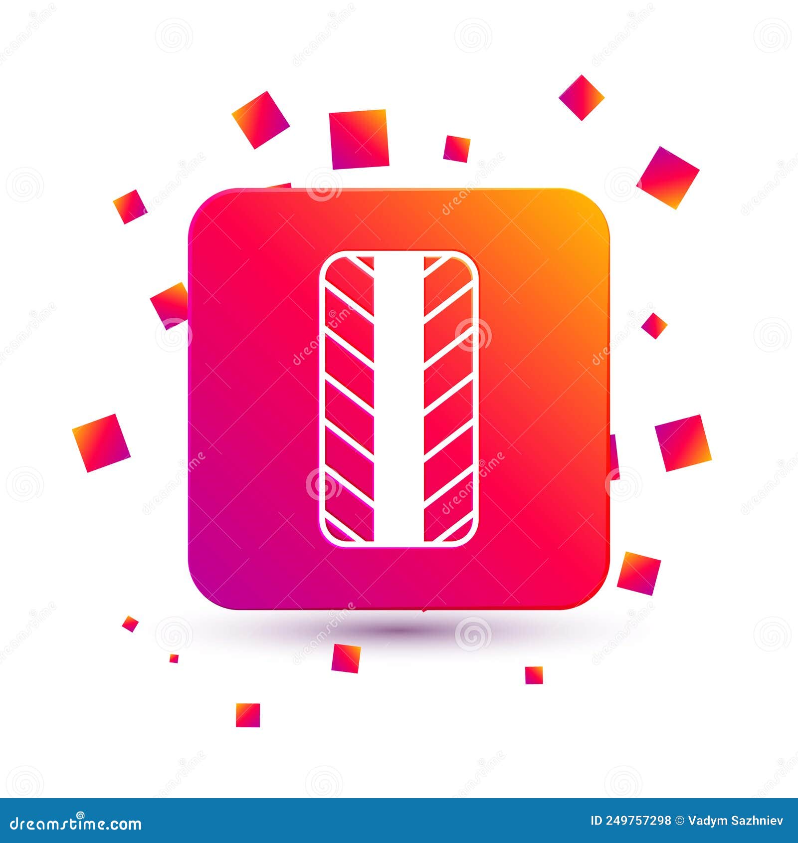 White Car Tire Wheel Icon Isolated on White Background. Square Color ...