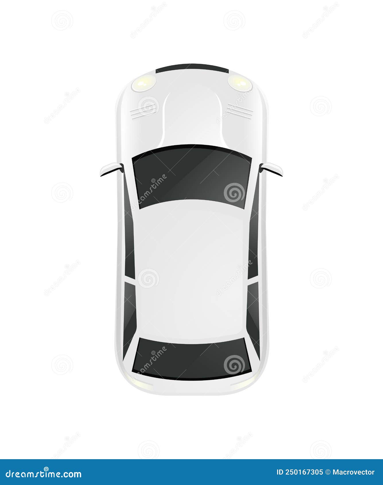 White Car Top Composition stock vector. Illustration of path - 250167305