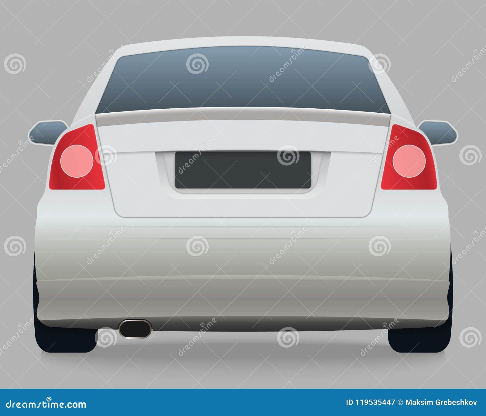 Car Vector Template on White Background Stock Vector - Illustration of ...