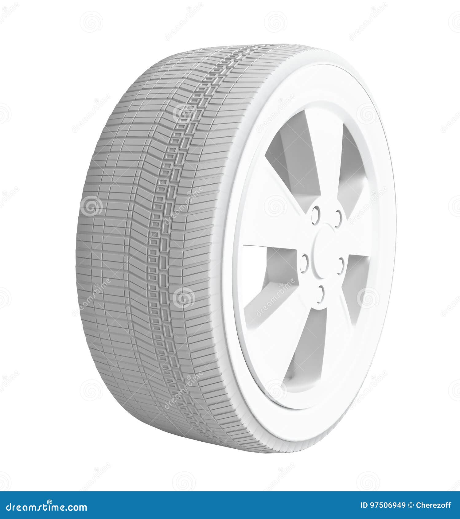 White Car Wheel on White stock illustration. Illustration of grey ...