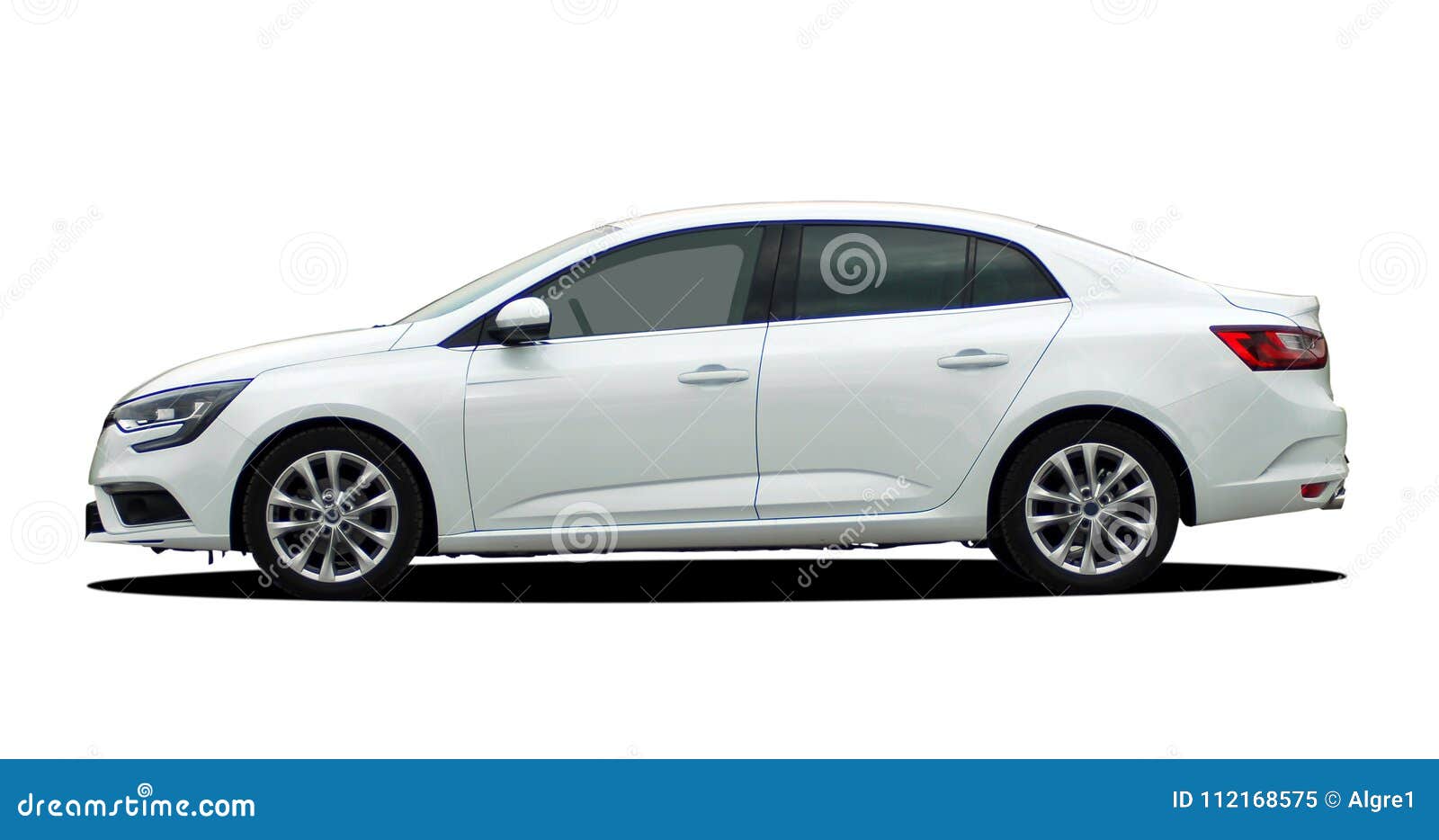 Car Side View White Background