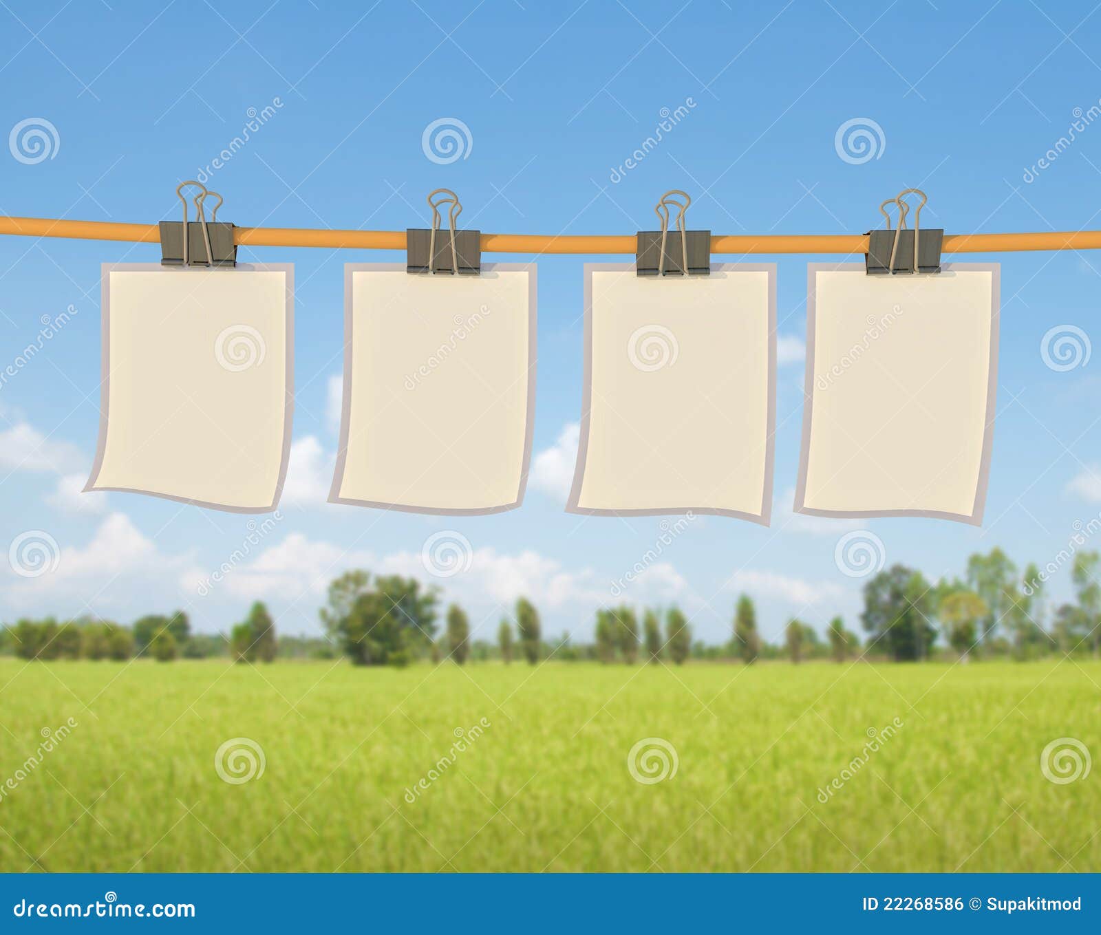 White card in clothes line stock illustration. Illustration of line ...