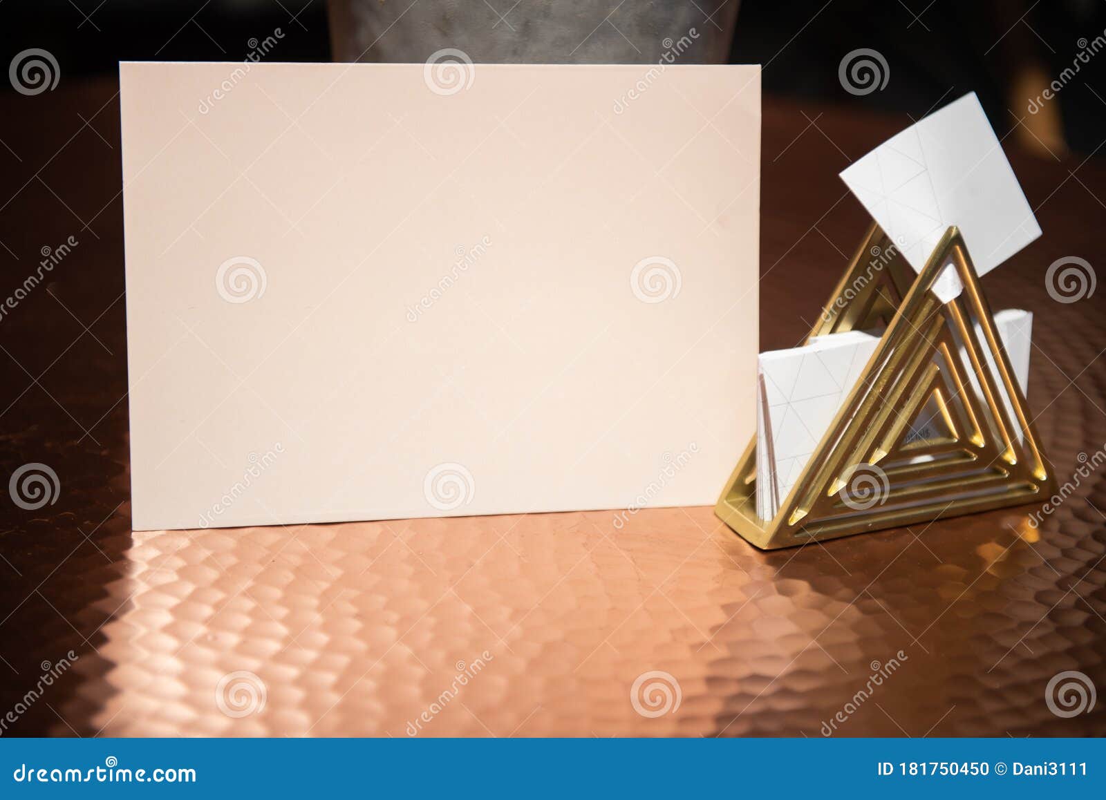White Card in a Table with Small White Cards Stock Photo - Image of ...