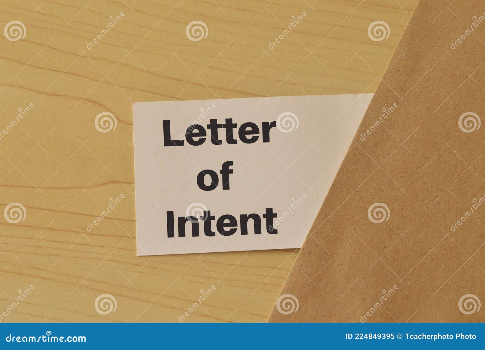 White Card Written with Phrase LETTER of INTENT Stock Image - Image of ...