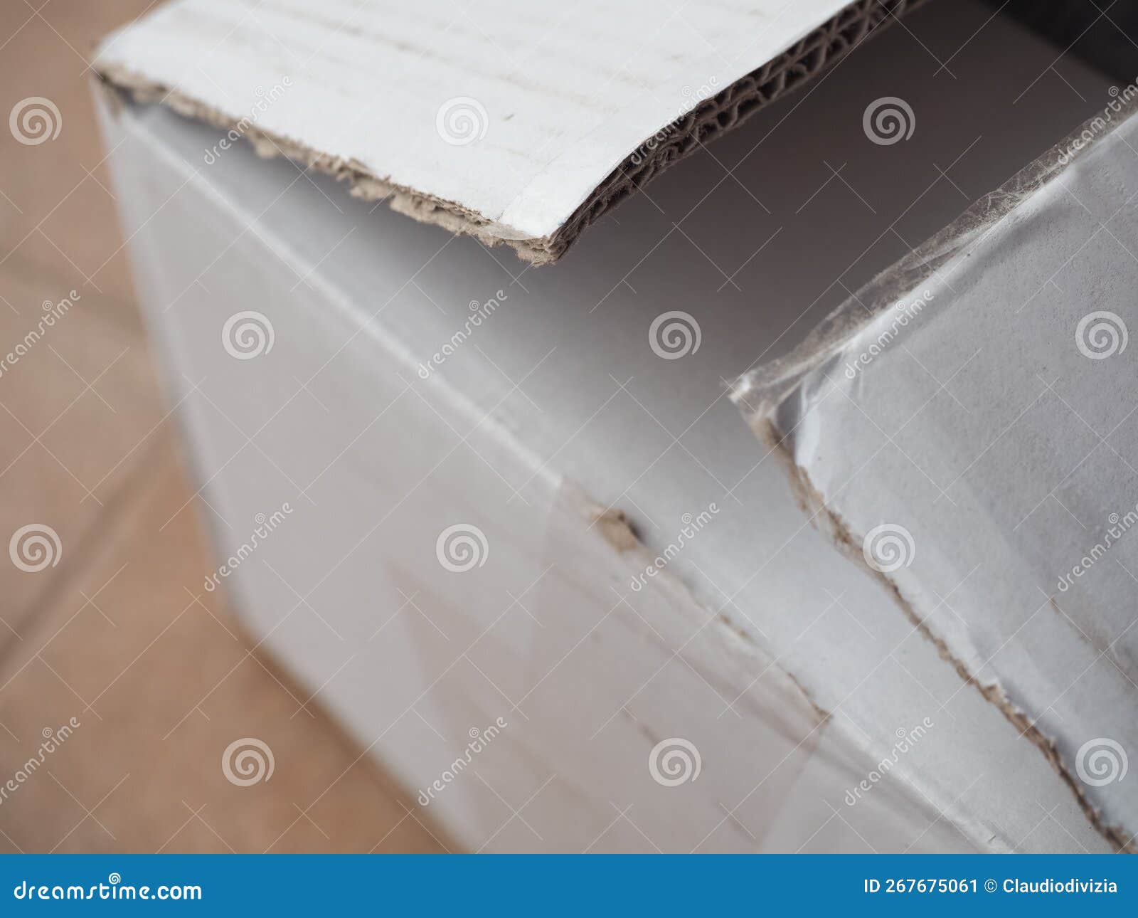 White cardboad box stock image. Image of mail, shipping - 267675061
