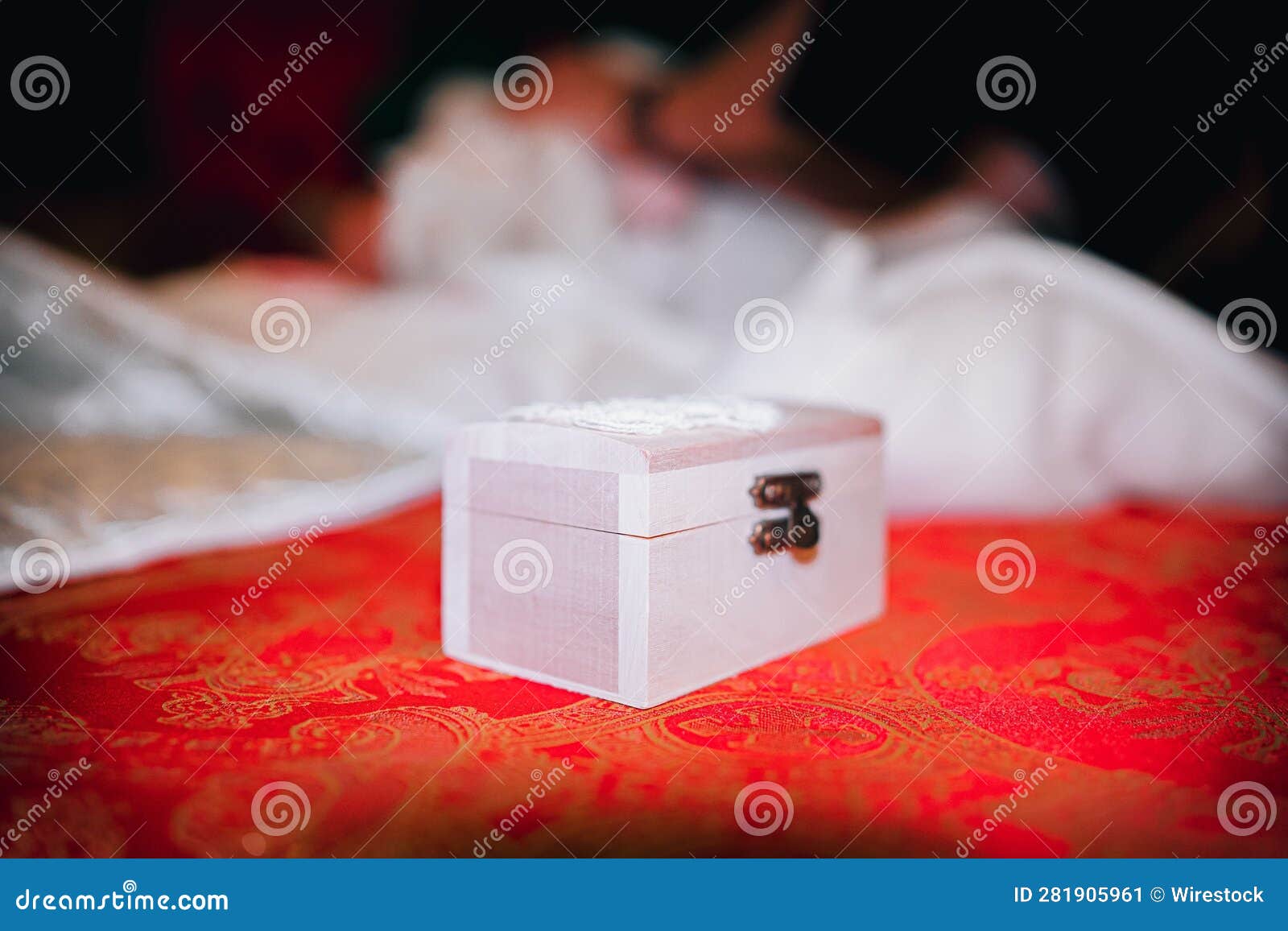 White Cardboard Box and Interior of an Orthodox Church Stock Image ...