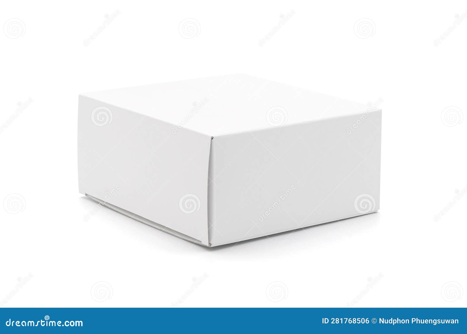 White Cardboard Box Isolated on White Background Stock Photo - Image of ...