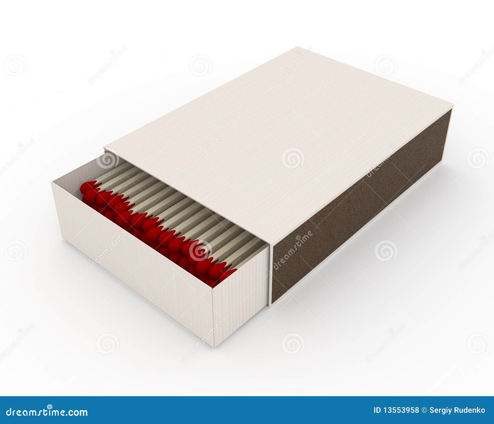 White Cardboard Box with Matches Stock Illustration - Illustration of ...