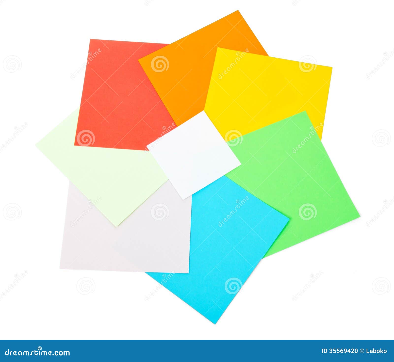White Cardboard on Color Sheets Stock Photo - Image of note, carton ...