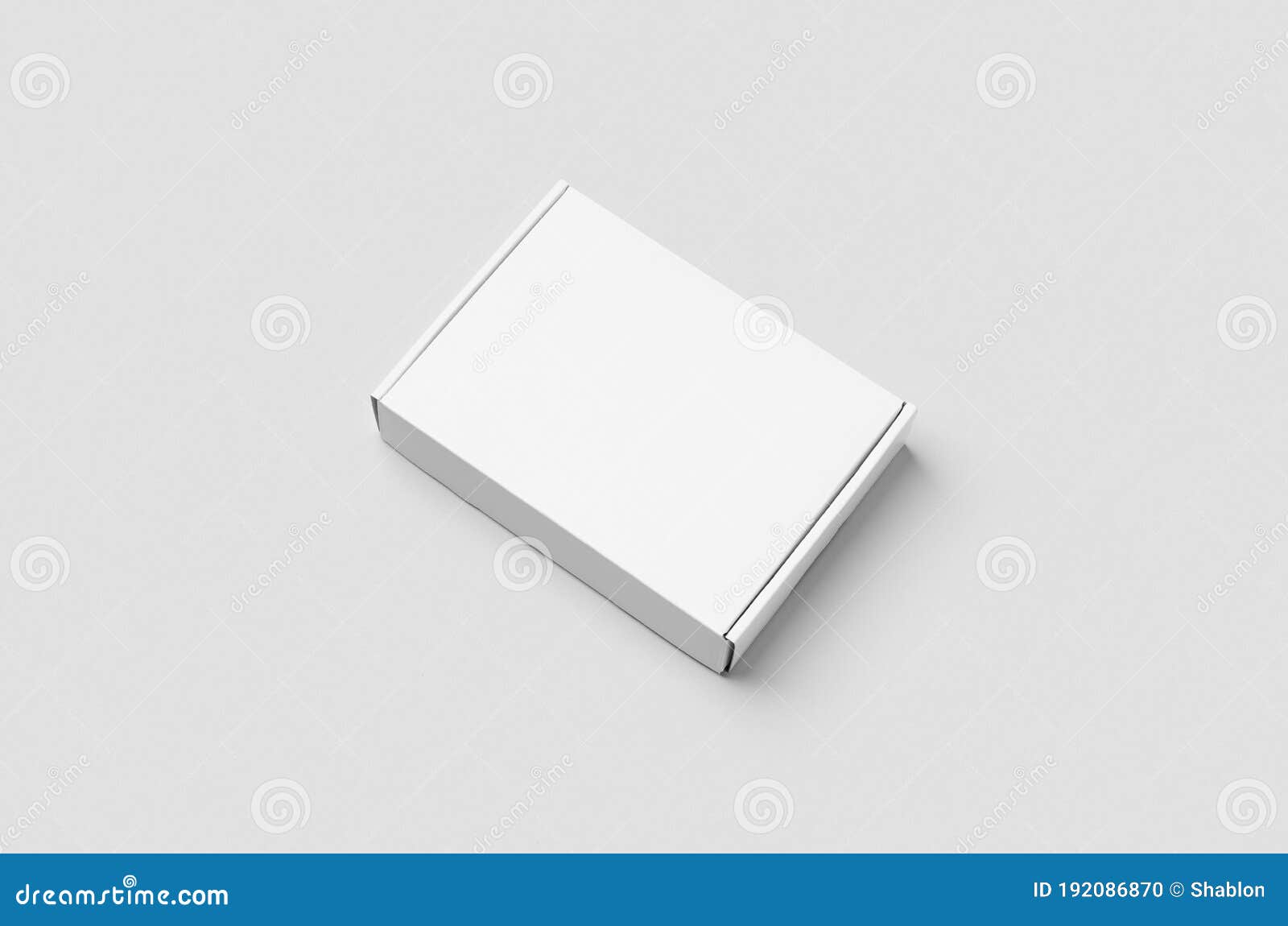 White Cardboard Postal, Mailing Box Mockup Stock Photo - Image of ...