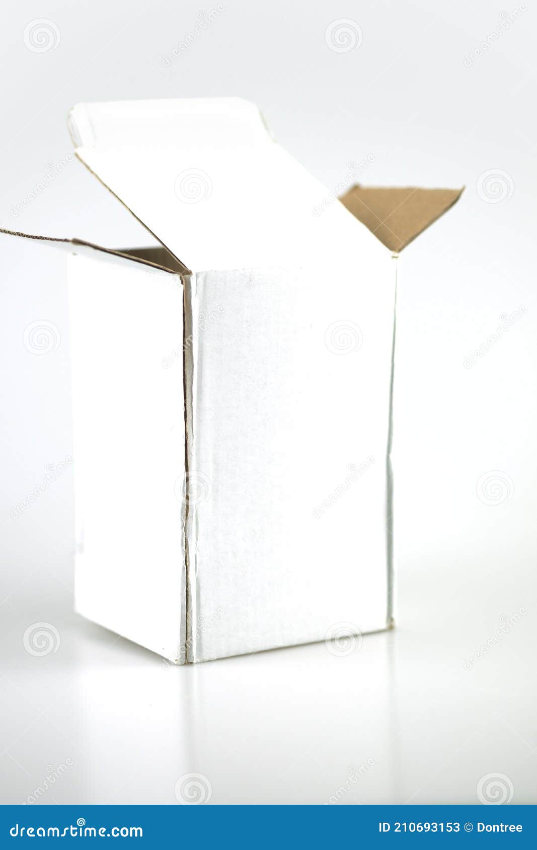 White Cardboard Rectangular Packaging Box Stock Image - Image of cover ...