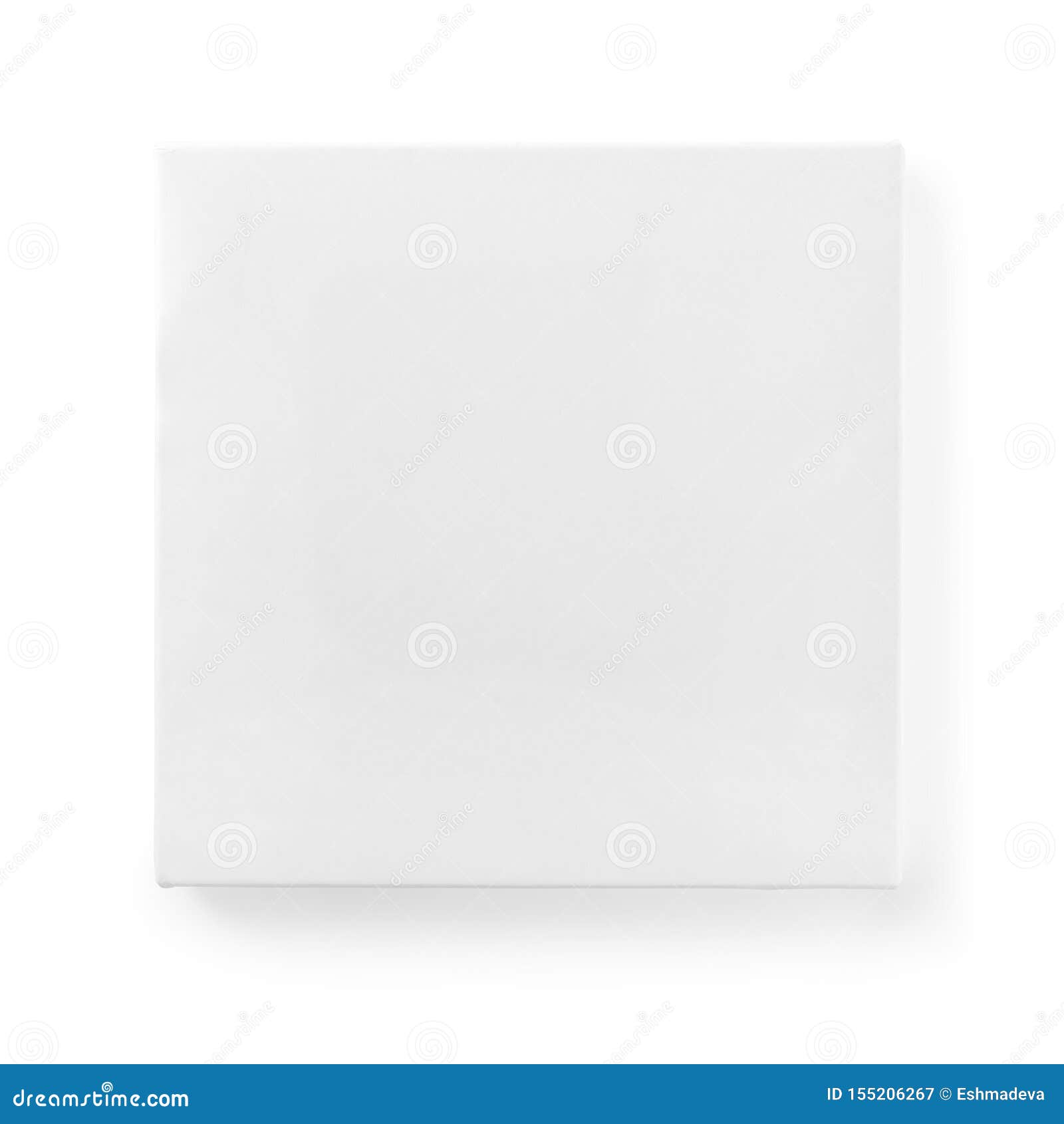 White Cardboard Square Box Isolated with Clipping Path Stock Image ...