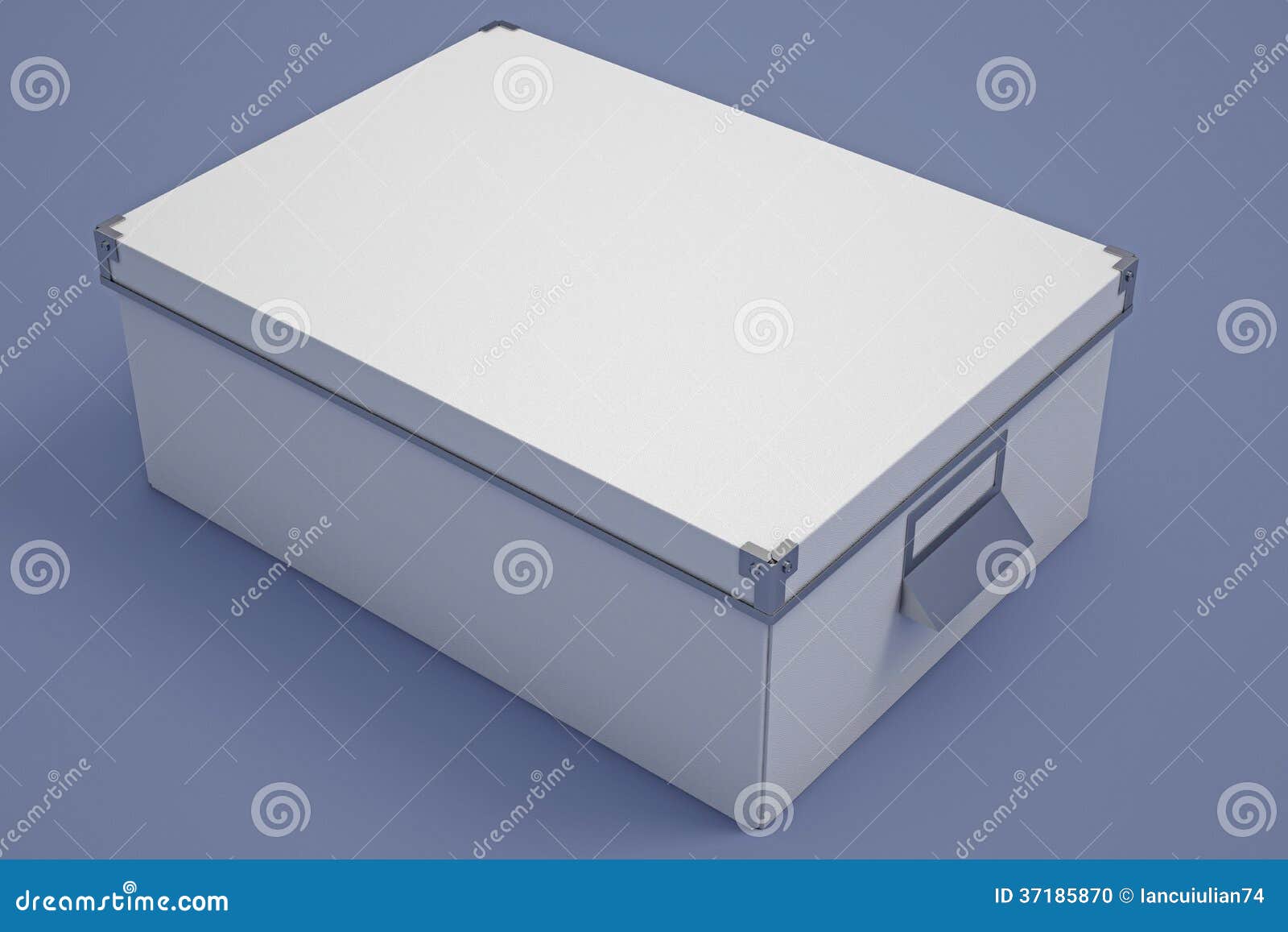 White Cardboard Storage Box Stock Illustration - Illustration of ...