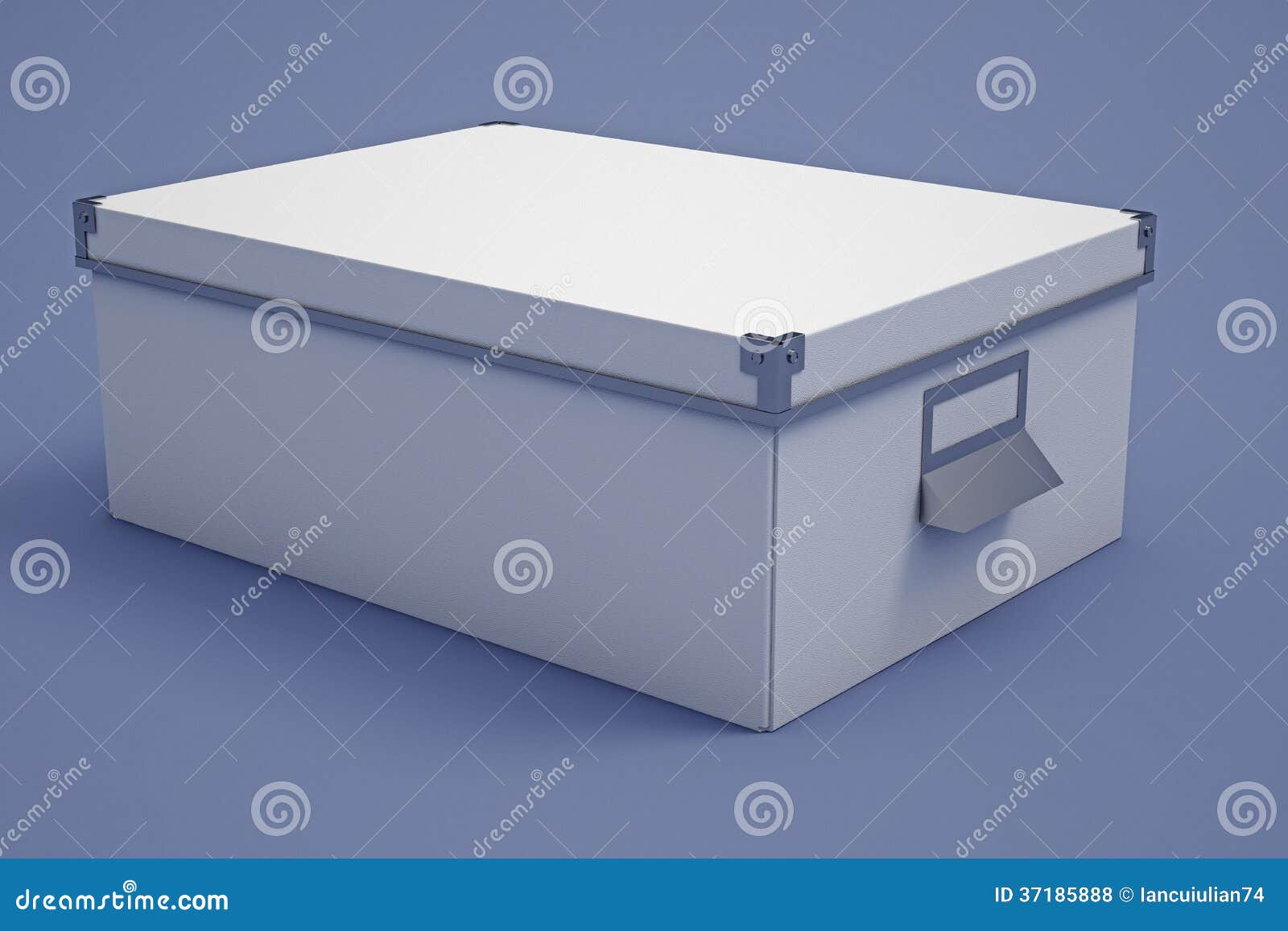 White Cardboard Storage Box Stock Illustration - Illustration of cutout ...