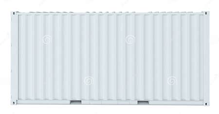 White Cargo Container. Side View Stock Illustration - Illustration of ...