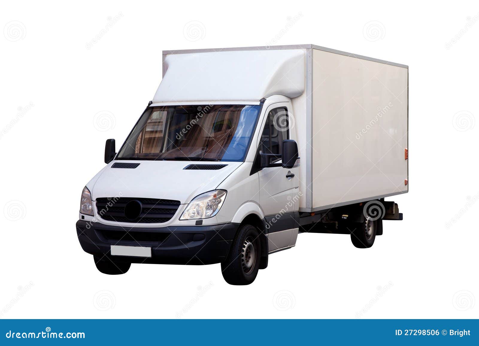 White Cargo Van stock photo. Image of goods, truck, mercedes - 27298506