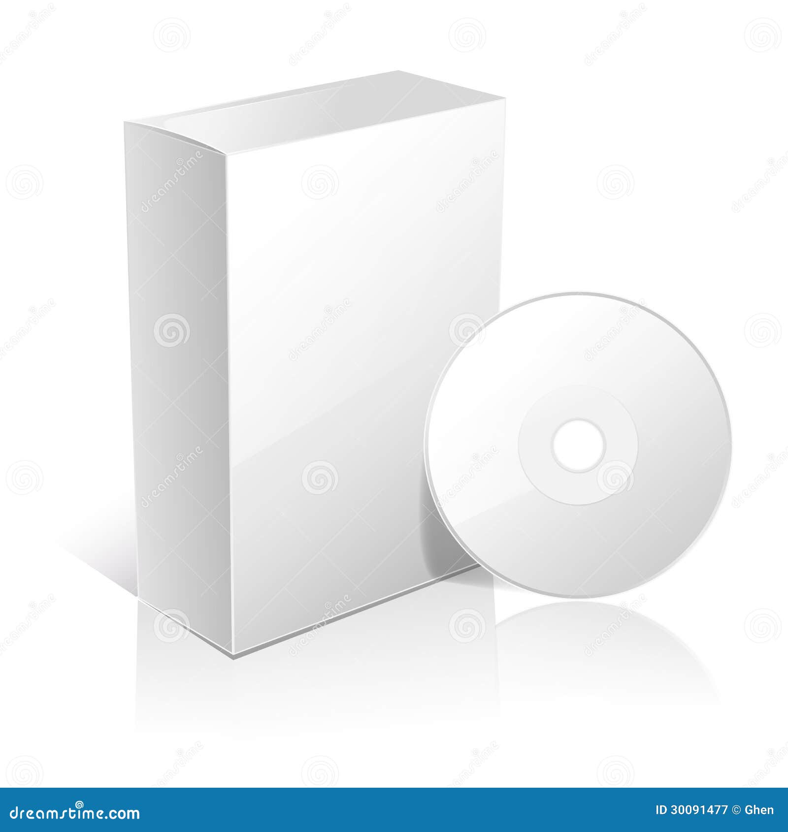 White Carton Box for Software Stock Vector - Illustration of highlight ...