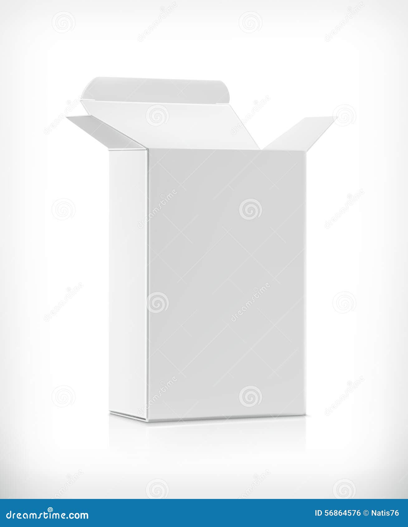 White carton box stock vector. Illustration of pack, packing - 56864576