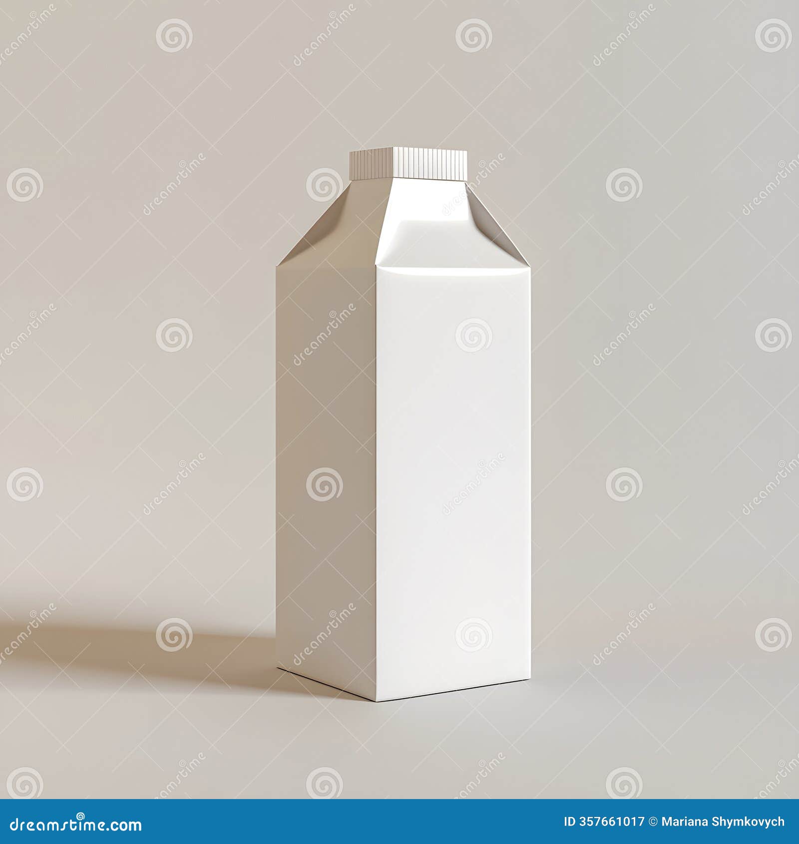White Carton Pack Blank Box for Milk or Juice. Stock Illustration ...