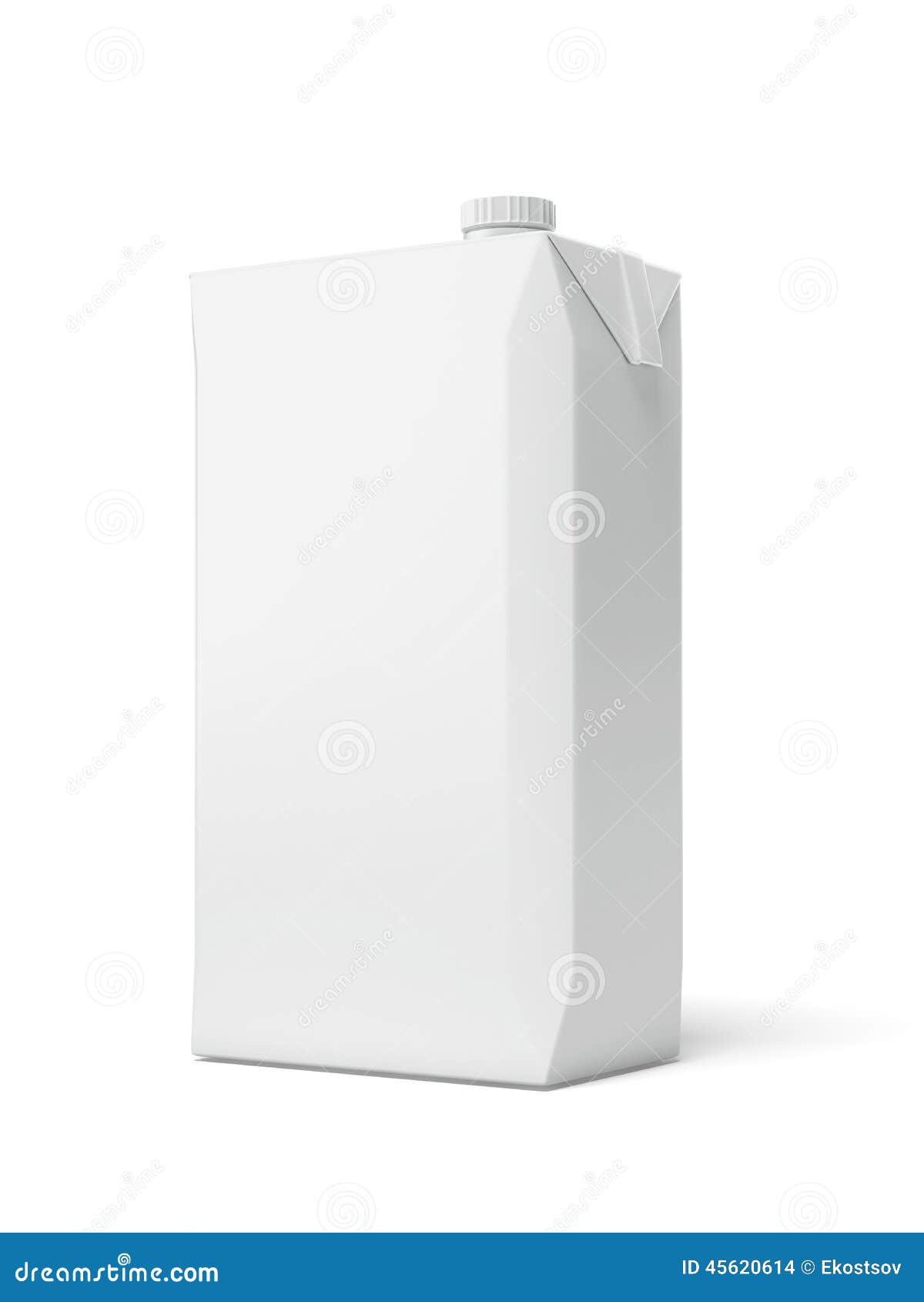 Carton Package Of Milk Isolated On Transparent Background. Realistic ...