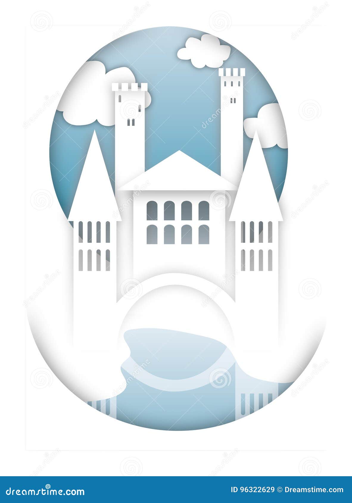 The White Castle Cartoon Vector | CartoonDealer.com #44551743