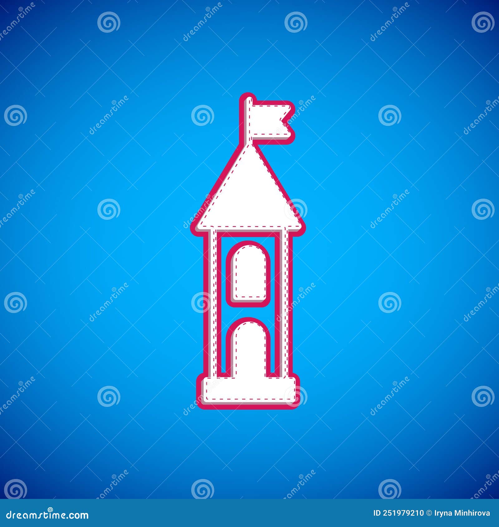 Fortress Sign Logo. Castle Tower Symbol. Old Outpost Icon Cartoon ...