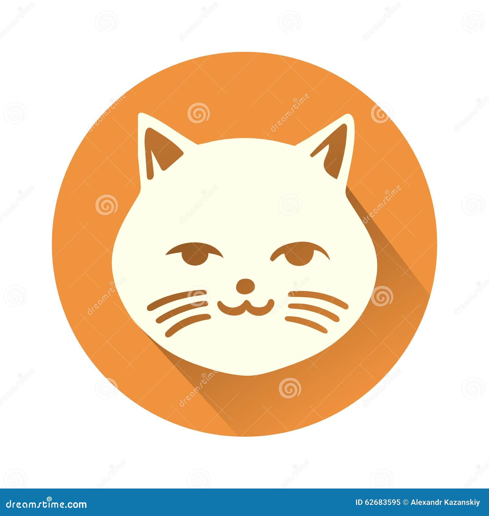 White cat symbol stock vector. Illustration of outline - 62683595