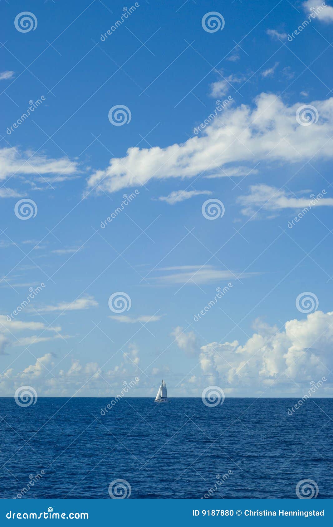 White Catamaran with a Sail in Open Ocean Stock Photo - Image of travel ...