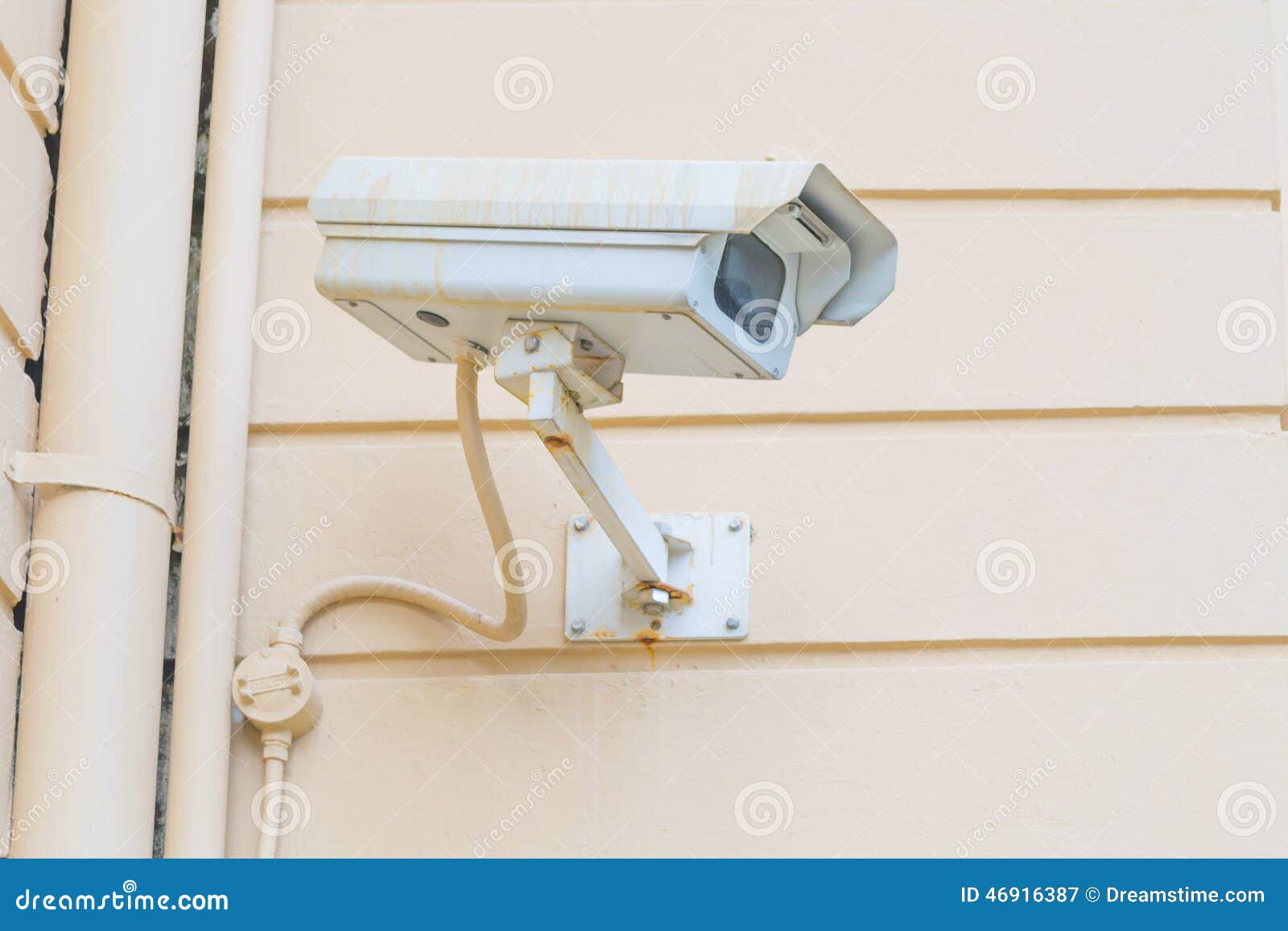 White CCTV stock image. Image of record, recorder, camera - 46916387