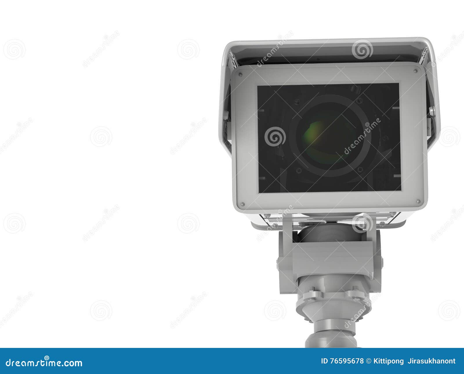 White Cctv Camera or Security Camera Isolated on White Stock Photo ...