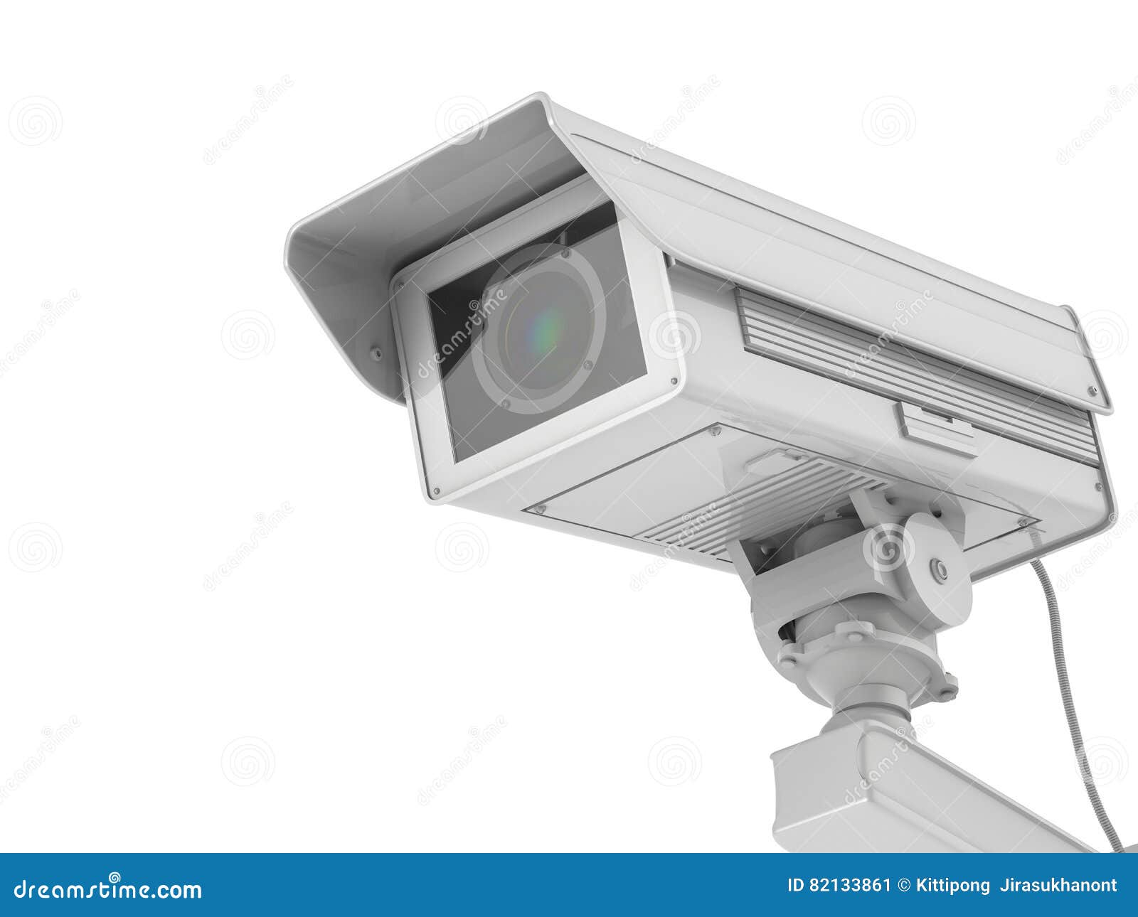 White Cctv Camera or Security Camera Isolated on White Stock Image ...