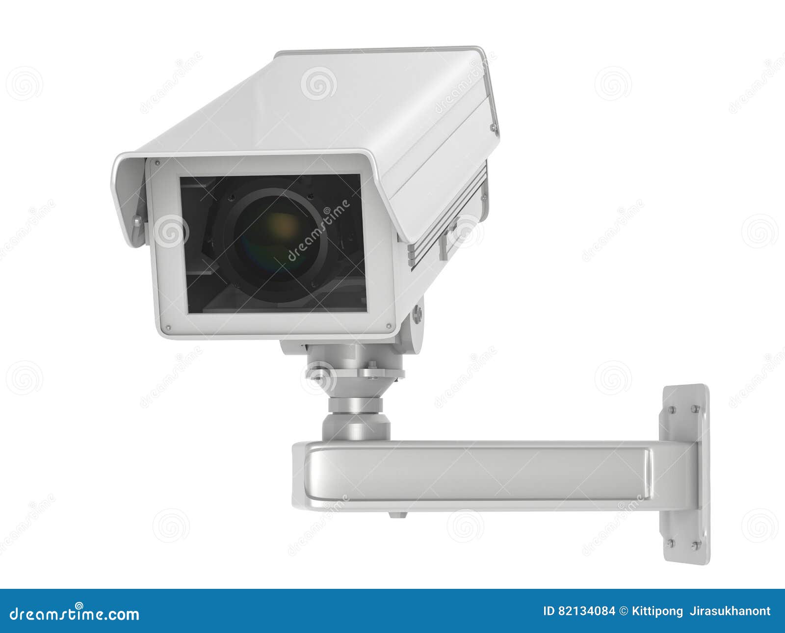 White Cctv Camera or Security Camera Isolated on White Stock Photo ...