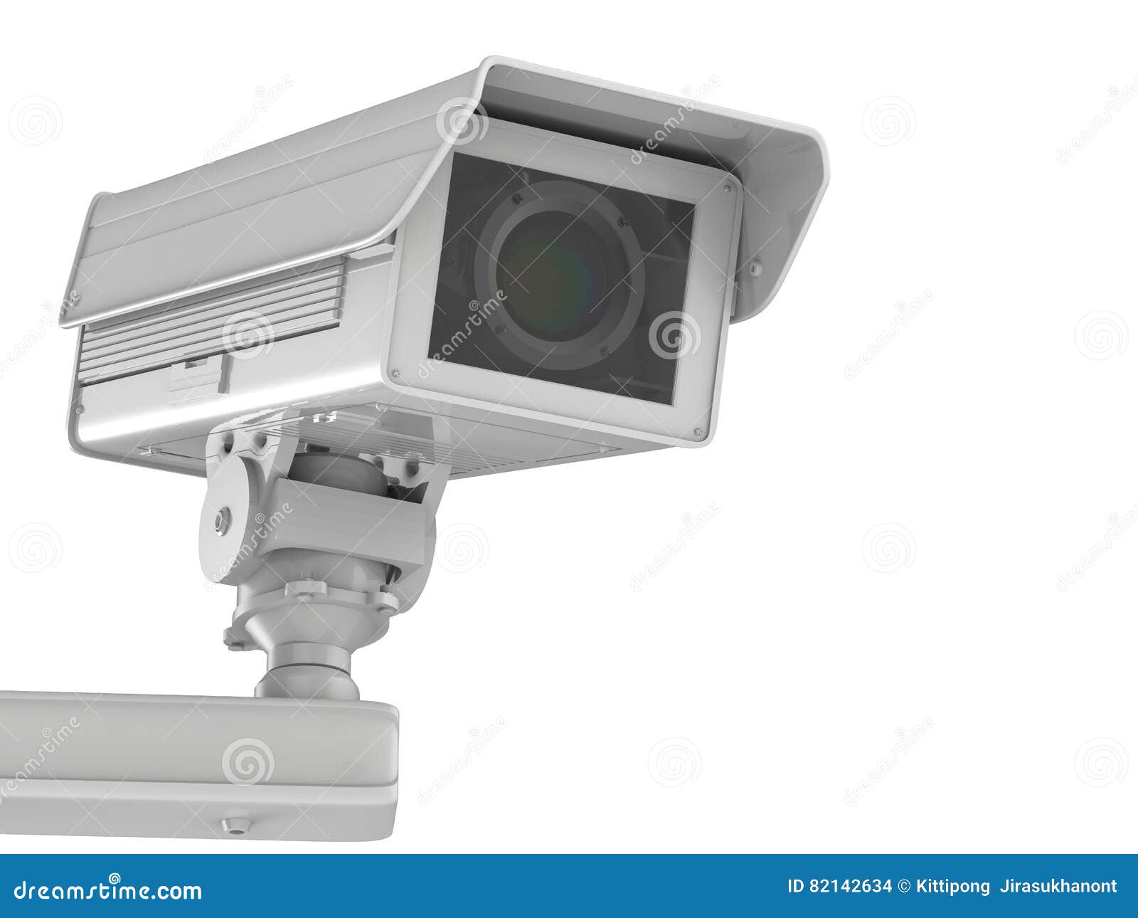 White Cctv Camera or Security Camera Isolated on White Stock Photo ...